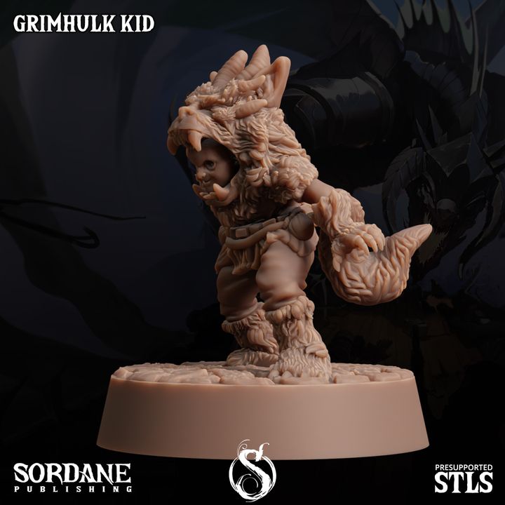3D Printable Haunted Child - Grimhulk by Sordane Publishing