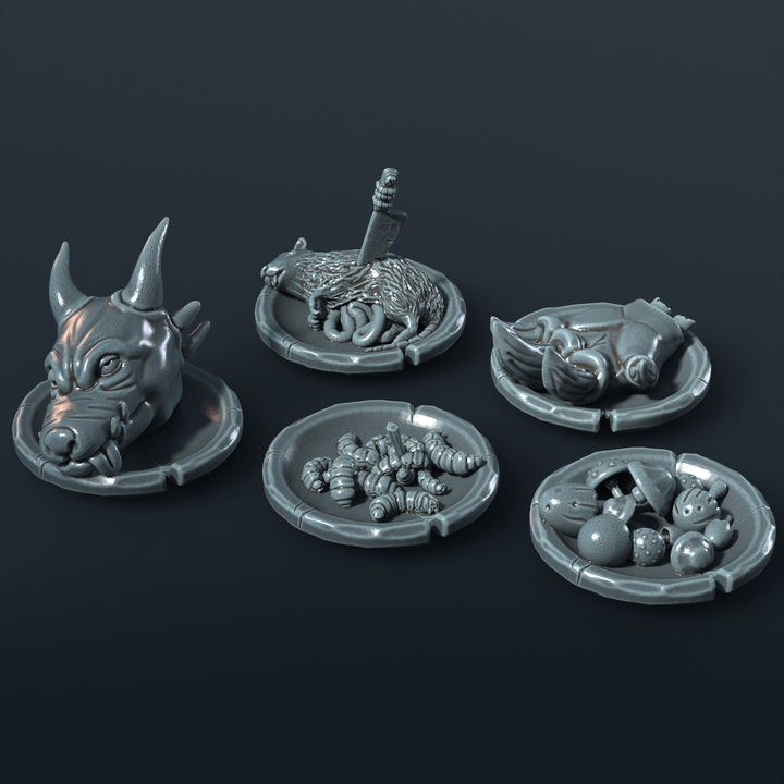 3D Printable Goblin food by Moonshine Miniatures