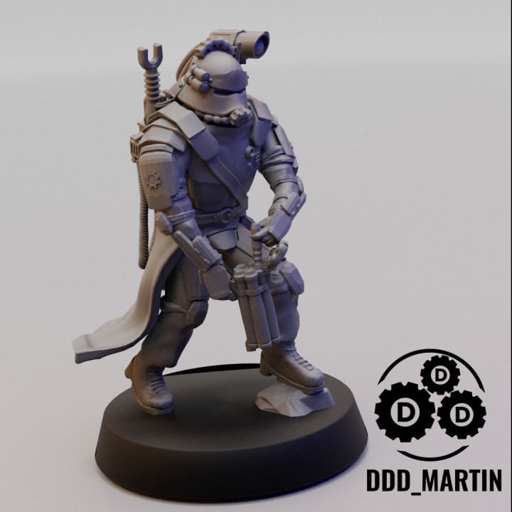 3D Printable Diesel Trooper Leader, Free Mini by ddd_martin_miniatures