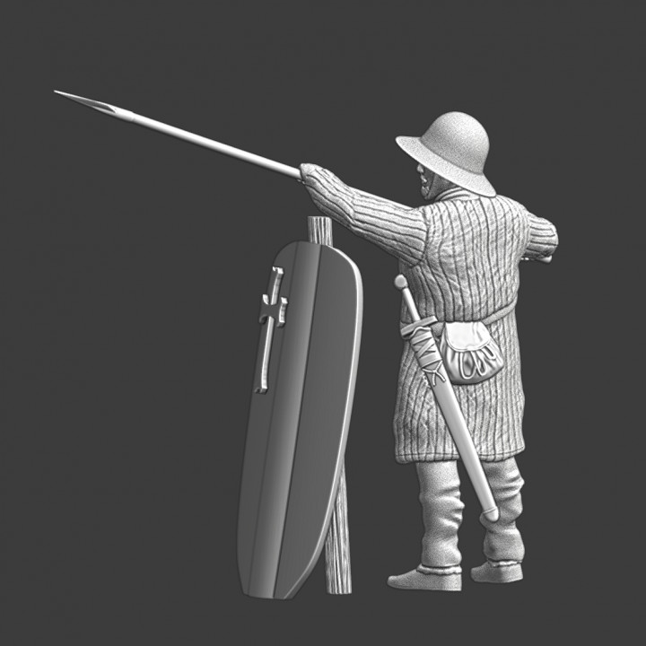 3D Printable Medieval spearman - Schiltron infantry by Northern ...