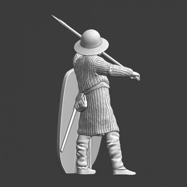 3D Printable Medieval spearman - Schiltron infantry by Northern ...