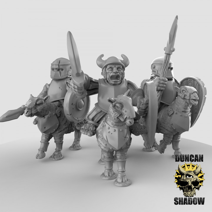 3D Printable Halfling Melee Cavalry (pre supported) by Duncan Shadow