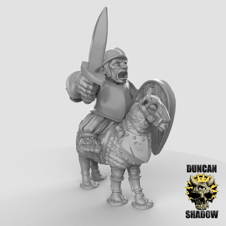 3D Printable Halfling Melee Cavalry (pre supported) by Duncan Shadow
