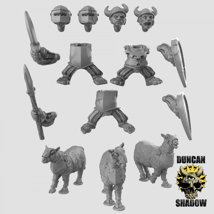 3D Printable Halfling Cavalry Multipart Kit (pre supported) (S) by ...