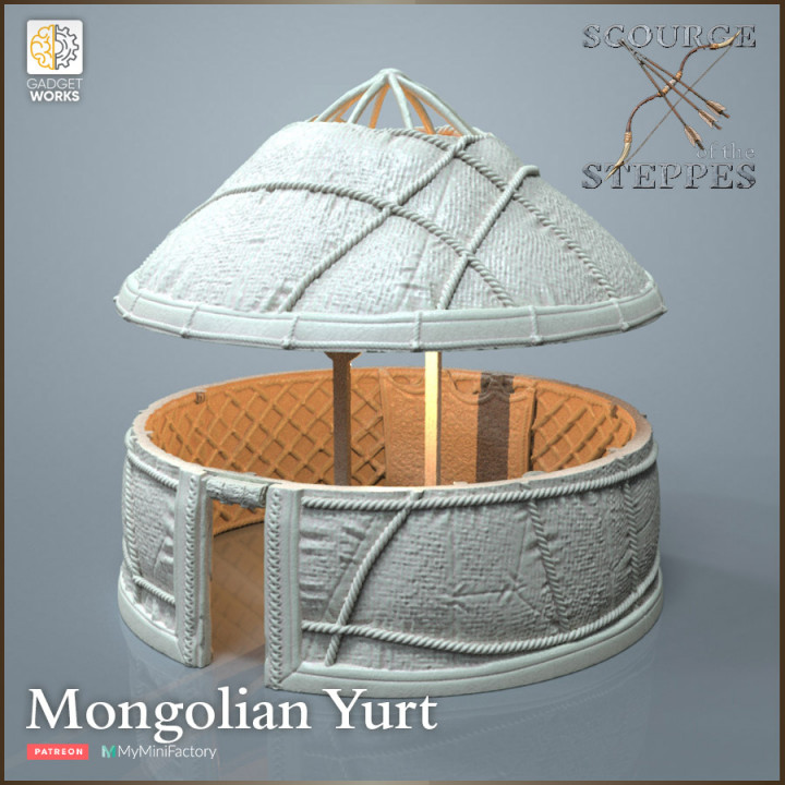 3D Printable Mongolian Yurt - Scourge of the Steppes by Gadgetworks