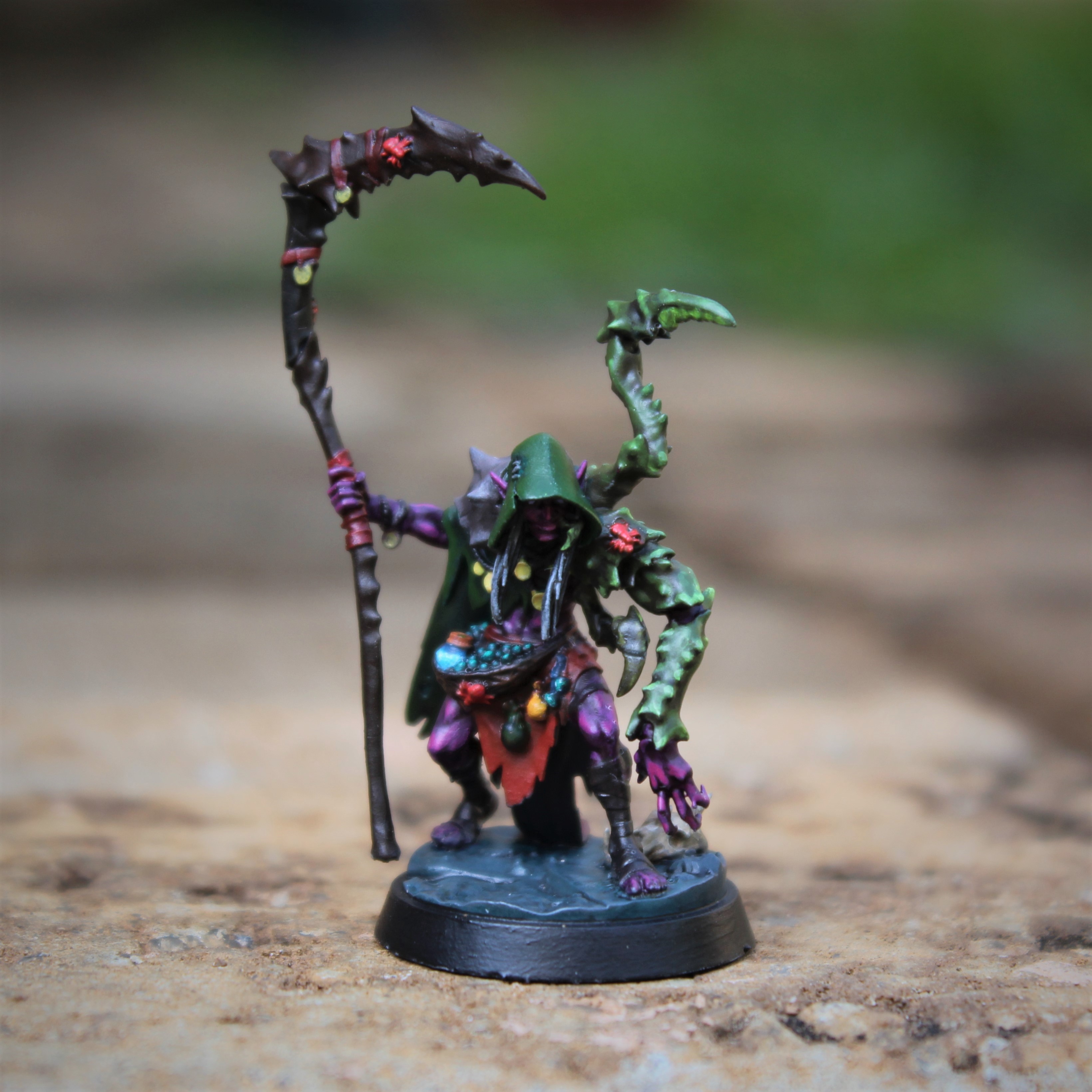 3D Printable Everdark Elves Spider Necromant by Titan Forge Miniatures