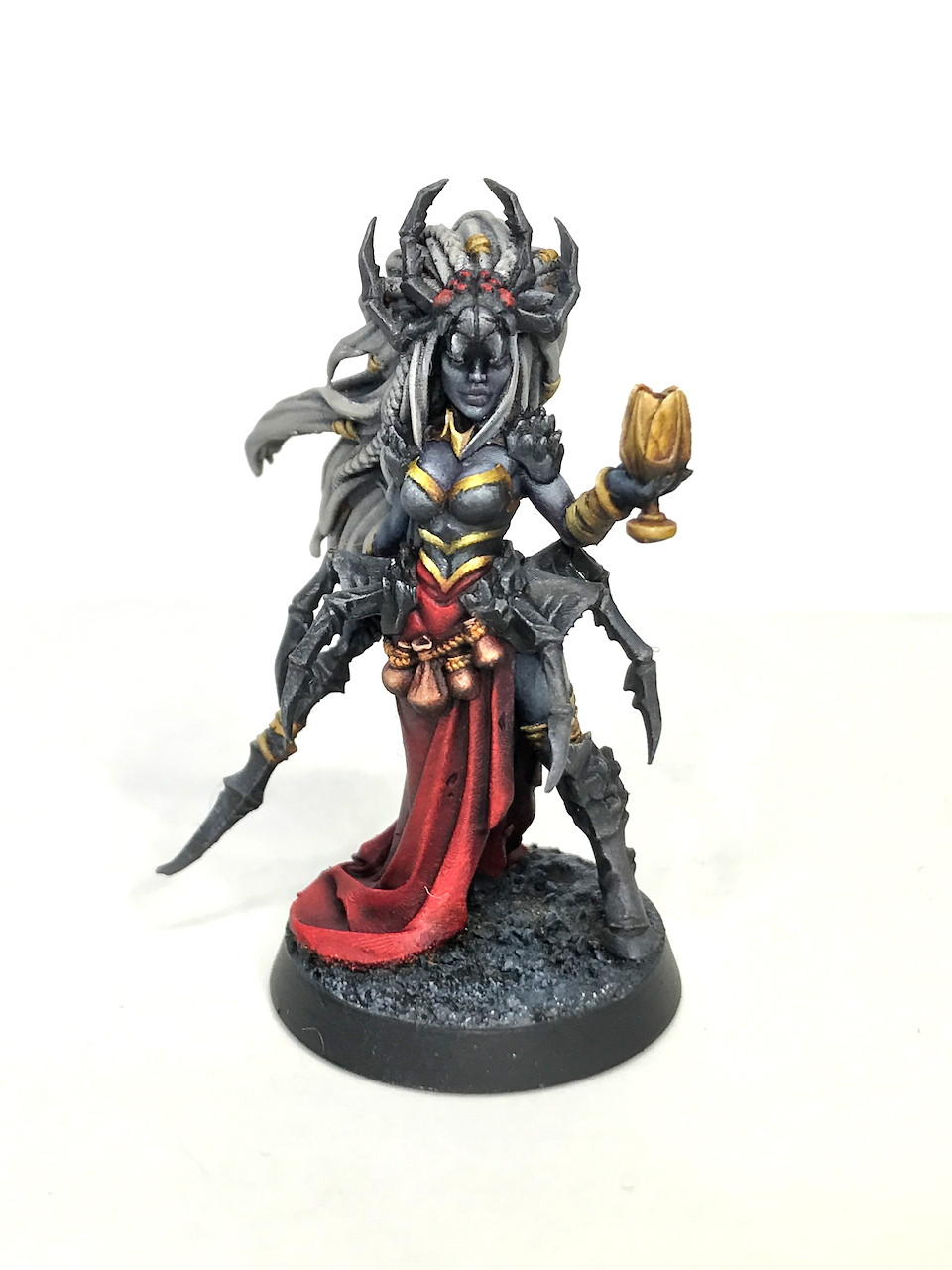 3D Printable Everdark Elves Witch by Titan Forge Miniatures