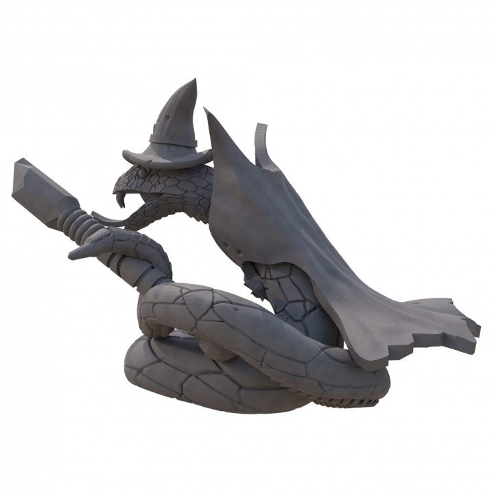 3D Printable Basil The Aspiring Sorcerer Snake Wizard Familiar by Lex ...