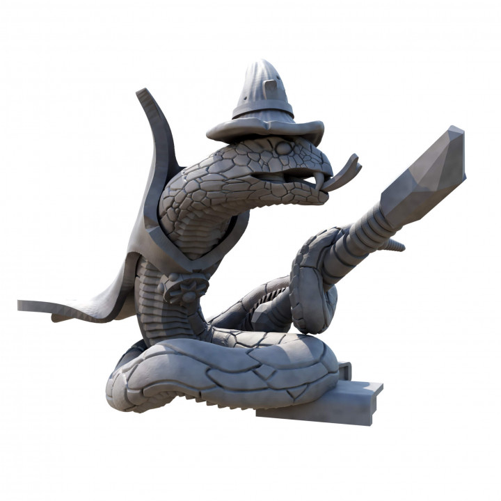 3D Printable Basil The Aspiring Sorcerer Snake Wizard Familiar by Lex ...
