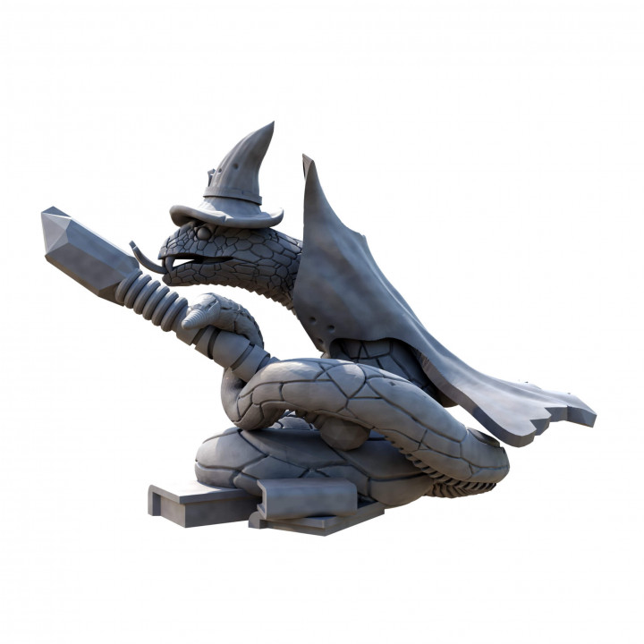 3D Printable Basil The Aspiring Sorcerer Snake Wizard Familiar by Lex ...