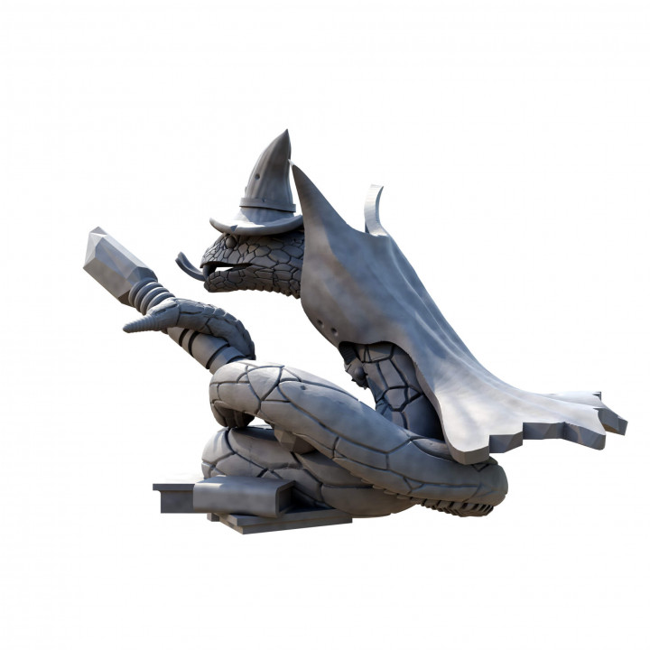 3D Printable Basil The Aspiring Sorcerer Snake Wizard Familiar by Lex ...