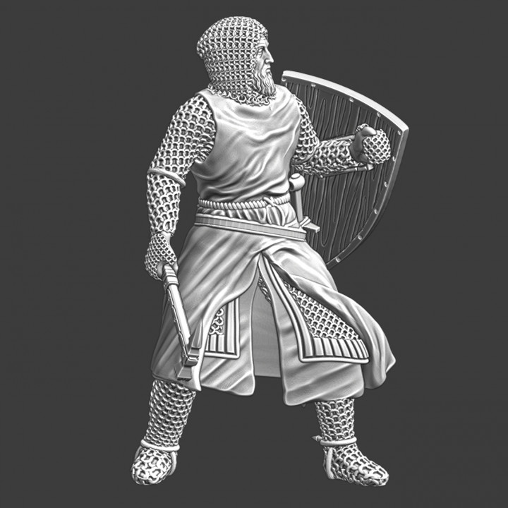 3D Printable Medieval knight with Warhammer by Northern Crusades Miniatures