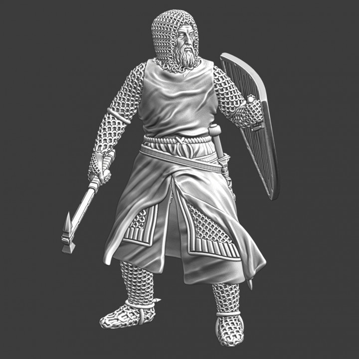 3D Printable Medieval knight with Warhammer by Northern Crusades Miniatures