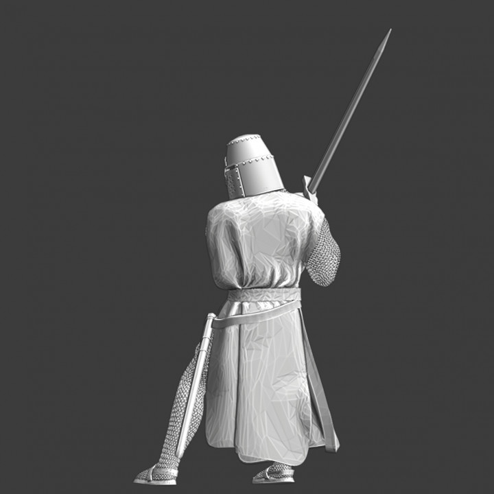 3D Printable Medieval knight fighting with two-hand sword by Northern ...