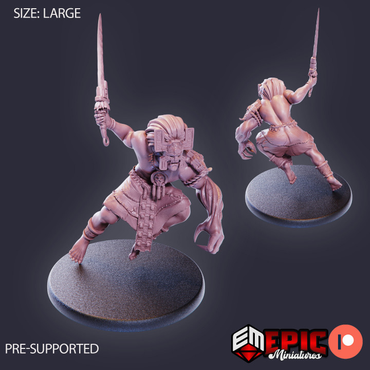 3D Printable Giant Temple Attacking / Aztec Warrior / Woodland Shrine ...