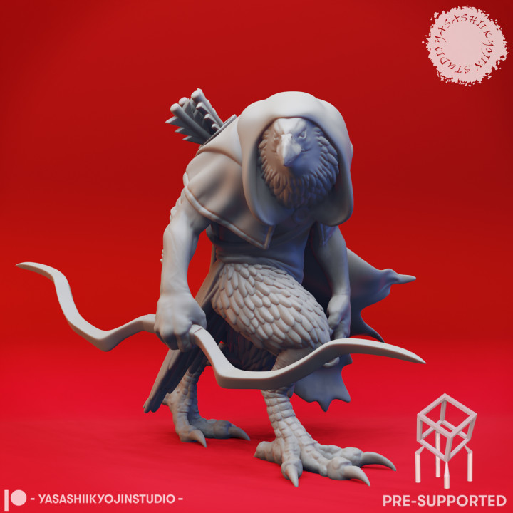 3D Printable Kenku Rogue - Tabletop Miniature (Pre-Supported) by YKS ...