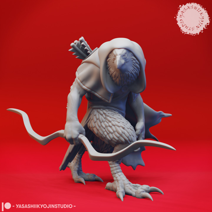 3D Printable Kenku Rogue - Tabletop Miniature by YKS Miniatures