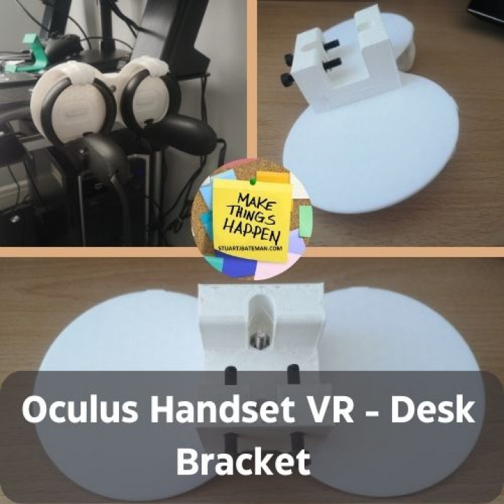 3D Printable Oculus Rift VR Handset bracket to convert wall mount to ...