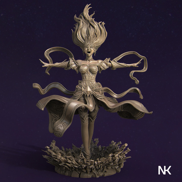 3D Printable Lyndra the Archmage [presupported] by Nerikson