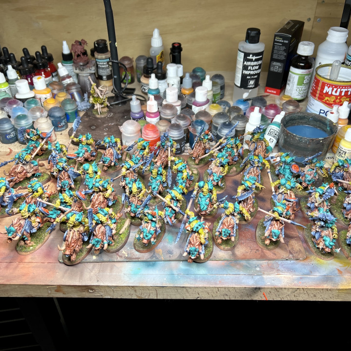 3D Print of Orc Boar Riders multi-part regiment by Gaelion