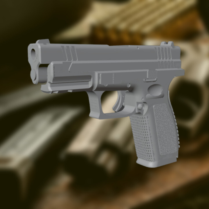 3D Printable Pistol Springfield Armory XD Prop practice training gun by ...