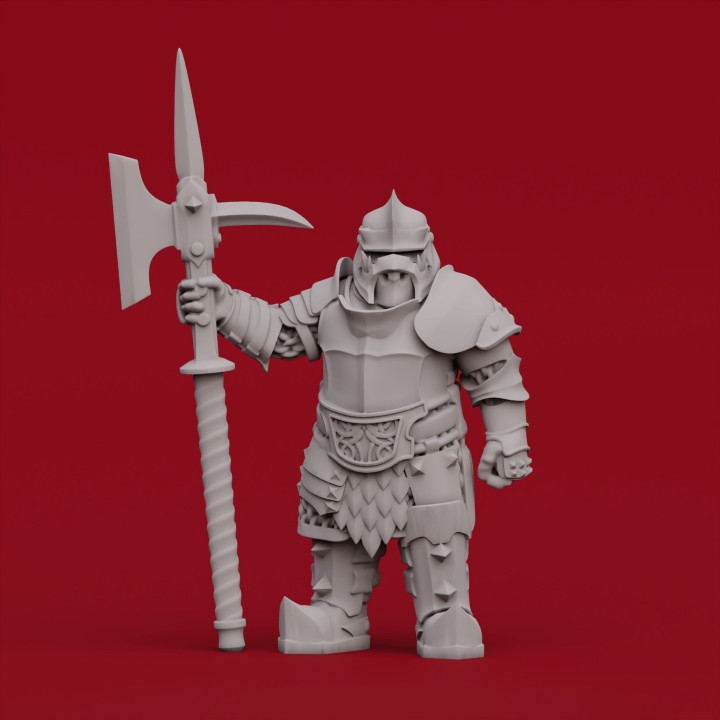 3D Printable Pig Orc Elite Guard by vector.miniatures