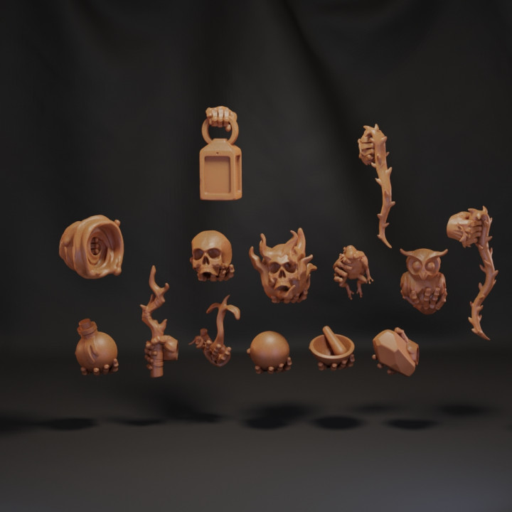 3D Printable Modular DnD - Forest Magic Pack (Magnetic accessories) by ...