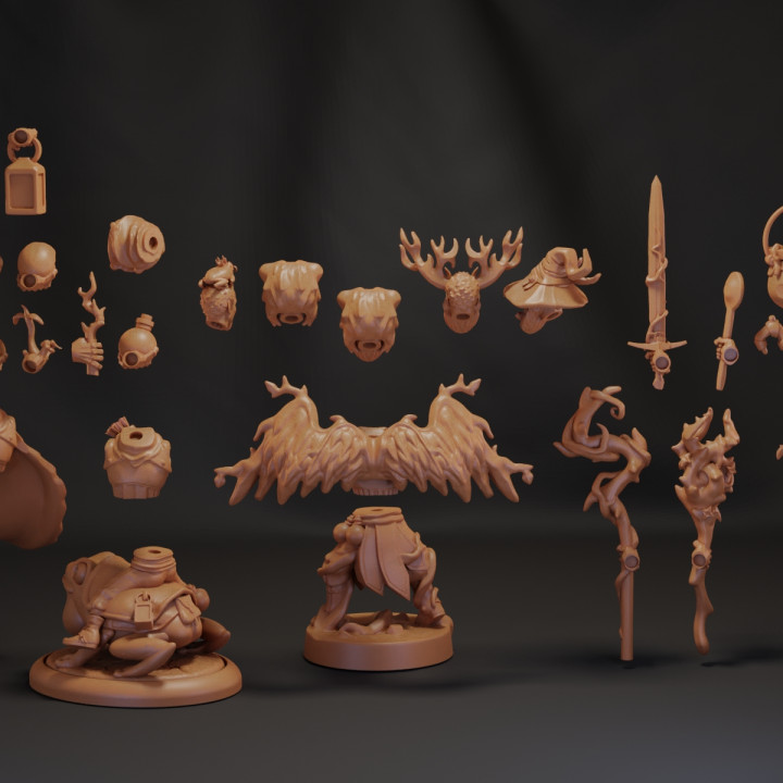 3D Printable Modular DnD - Forest Magic Pack (Magnetic accessories) by ...