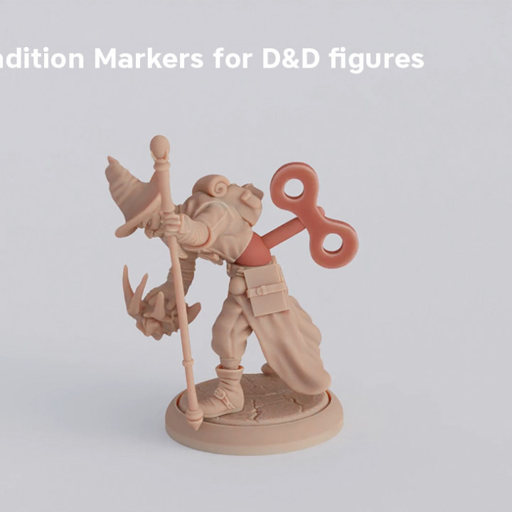 3D Printable Funny Magnetic Condition Markers for DnD figures by 3Demon