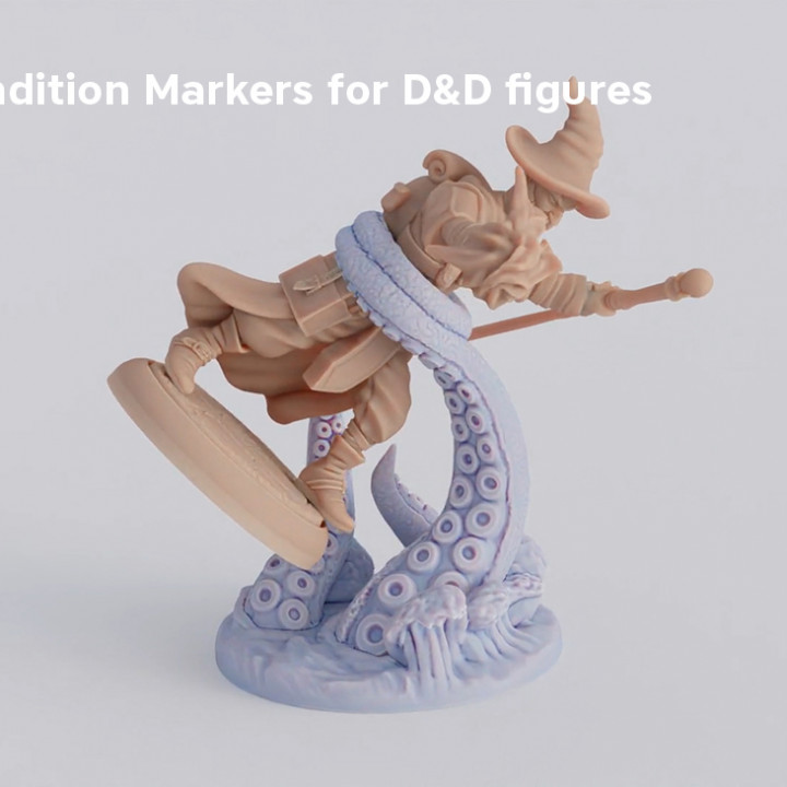 3D Printable Funny Magnetic Condition Markers for DnD figures by 3Demon