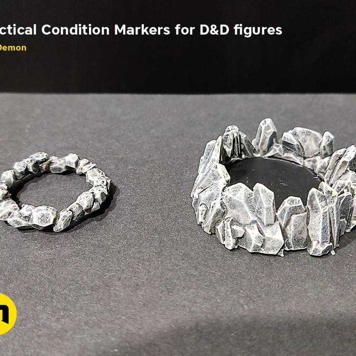 3D Printable Practical Condition Markers for DnD figures by 3Demon