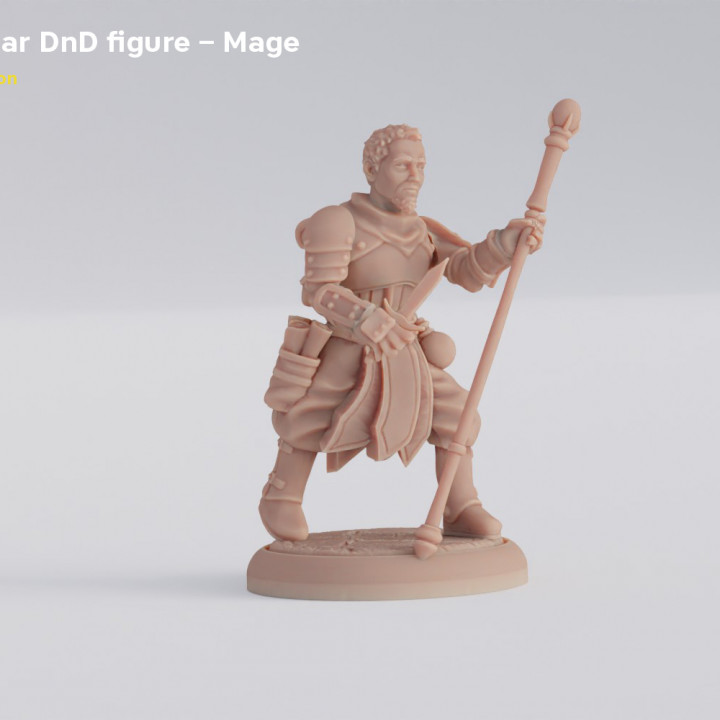 3D Printable Modular magnetic DnD figure – Mage by 3Demon