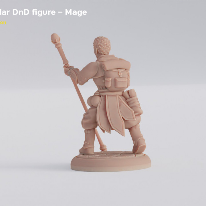 3D Printable Modular magnetic DnD figure – Mage by 3Demon