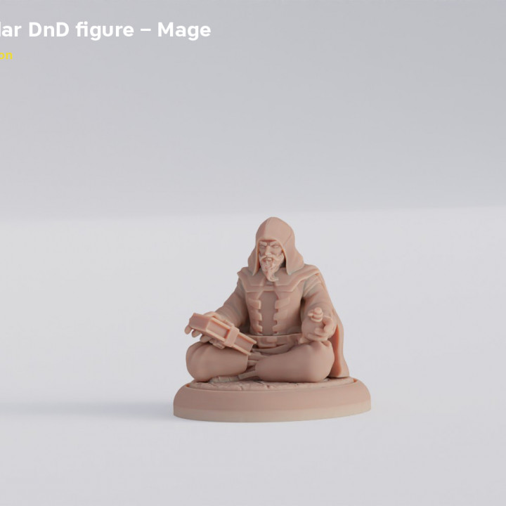 3D Printable Modular magnetic DnD figure – Mage by 3Demon