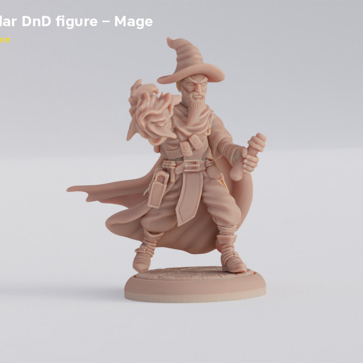 3D Printable Modular magnetic DnD figure – Mage by 3Demon