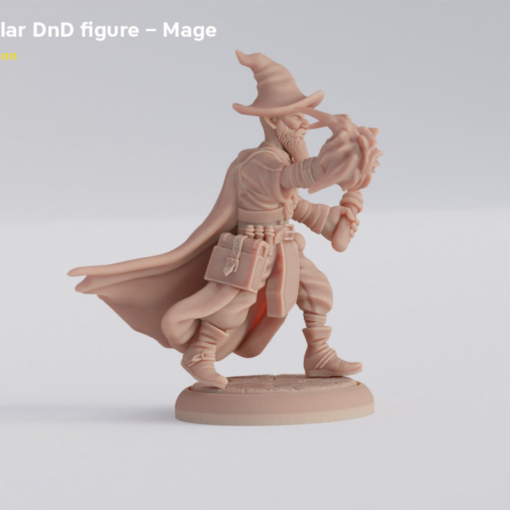 3D Printable Modular magnetic DnD figure – Mage by 3Demon