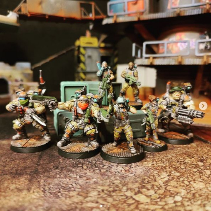 3D Print of COLONIAL MARINE VETERAN THE IRISH IRON FIST SERGEANT by ...