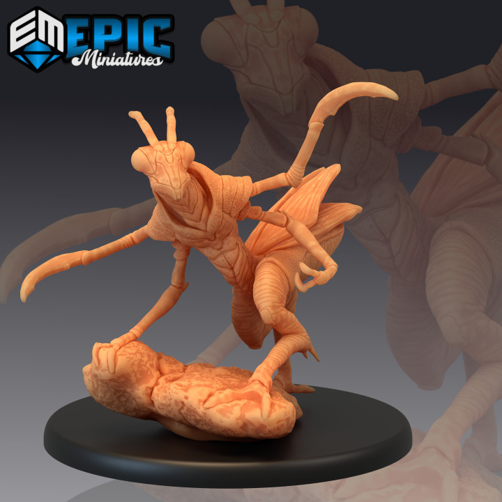 3D Printable Mantis Folk Set / Insectoid Warrior / Huge Jungle Insect ...