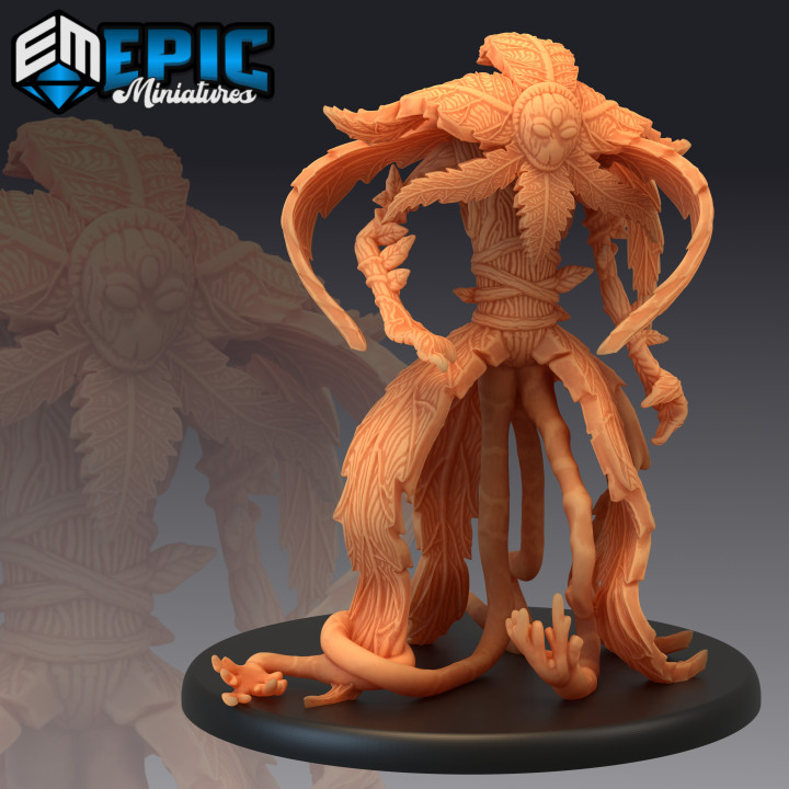 3D Printable Plant Golem / Ancient Jungle Guard / Giant Forest Defender ...