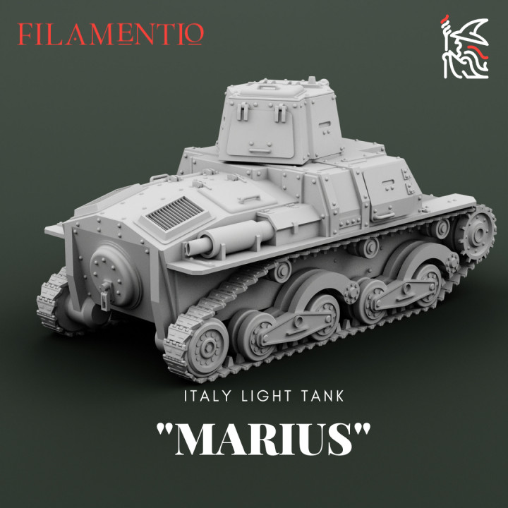 3D Printable Italy Light Tank by Filamentio