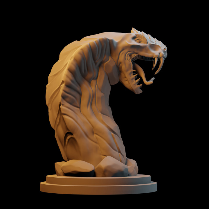 3D Printable Giant Cobra Monster by Matej Rehulek