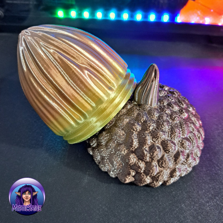3D Printable Acorn Container by MysticSaige