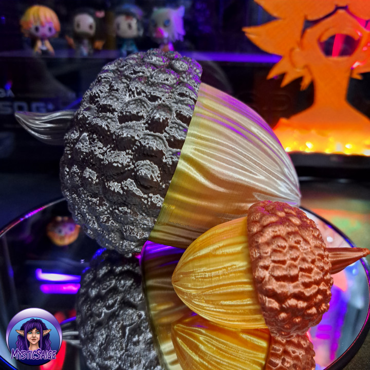 3D Printable Acorn Container by MysticSaige