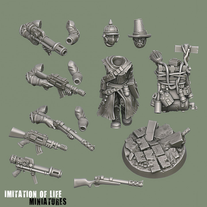 3D Printable Tavish the Mercenary - Modular Post Apocalyptic 30mm ...