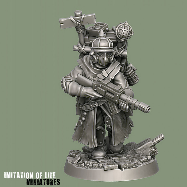 3D Printable Tavish the Mercenary - Modular Post Apocalyptic 30mm ...