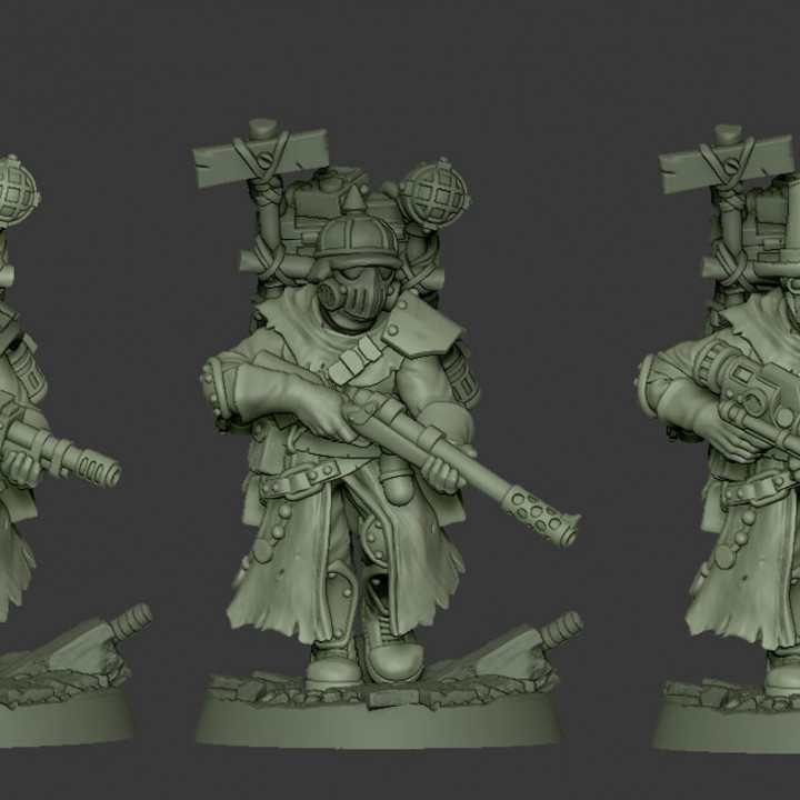3D Printable Tavish the Mercenary - Modular Post Apocalyptic 30mm ...