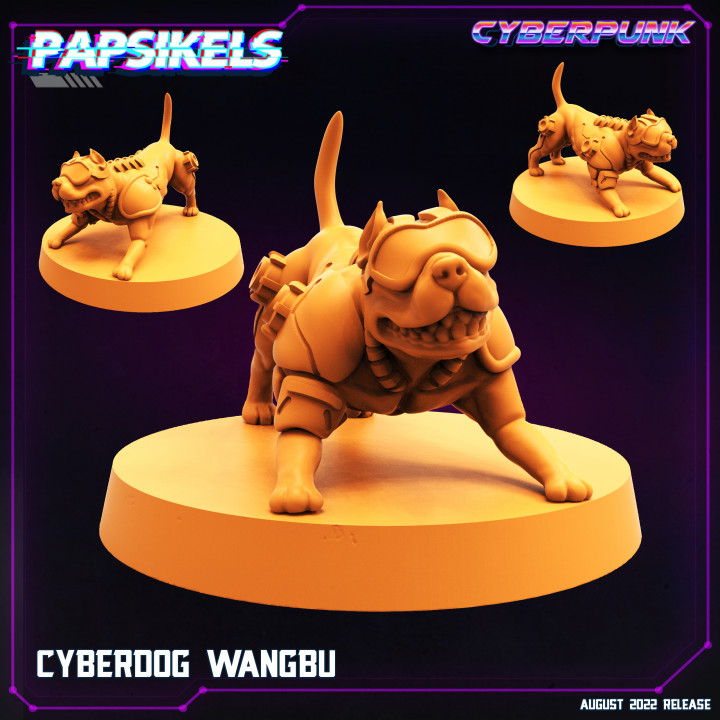 3D Printable CYBERDOG WANGBU by PAPSIKELS MINIATURES