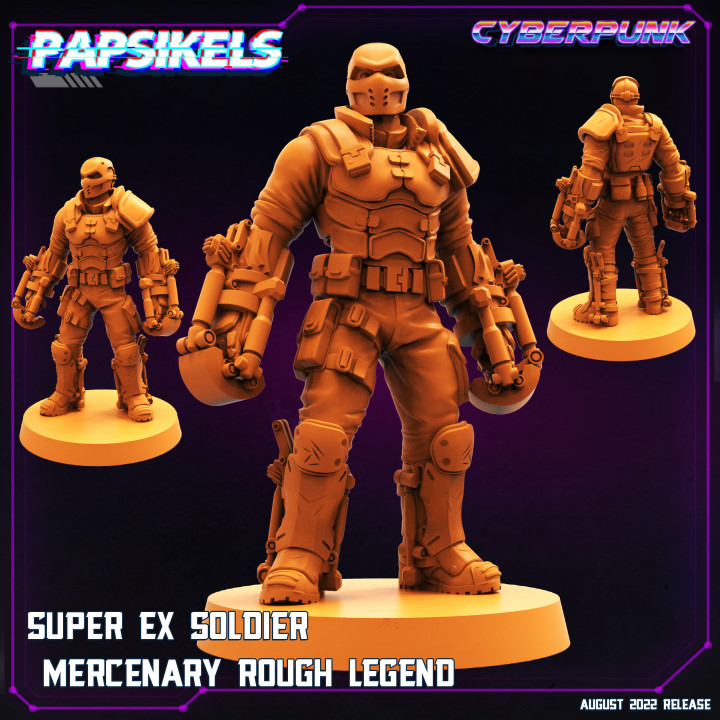3D Printable SUPER EX SOLDIER MERCENARY ROUGH LEGEND by PAPSIKELS ...