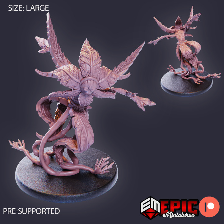 3D Printable Plant Golem Attacking / Ancient Jungle Guard / Giant ...