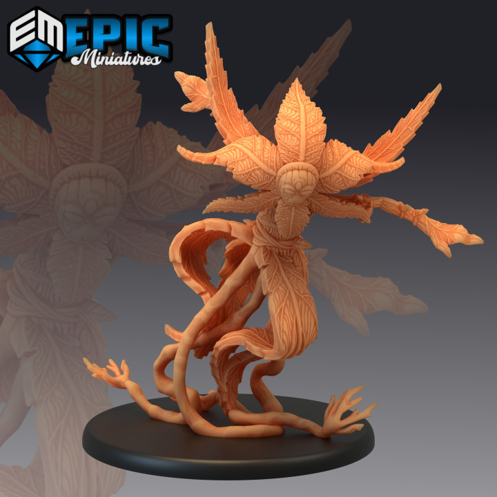 3D Printable Plant Golem Attacking / Ancient Jungle Guard / Giant ...